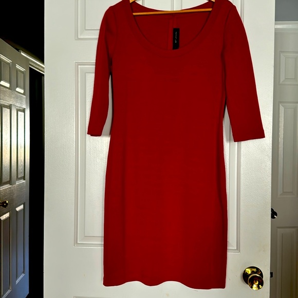St. John | Dresses | St John Red Dress 34 Sleeves Size Nwwt Gorgeous ...
